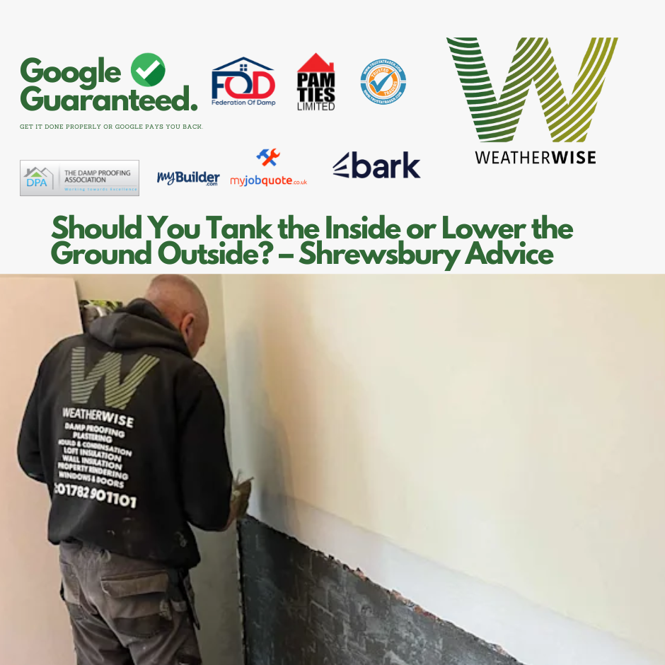 Should You Tank the Inside or Lower the Ground Outside? – Shrewsbury A